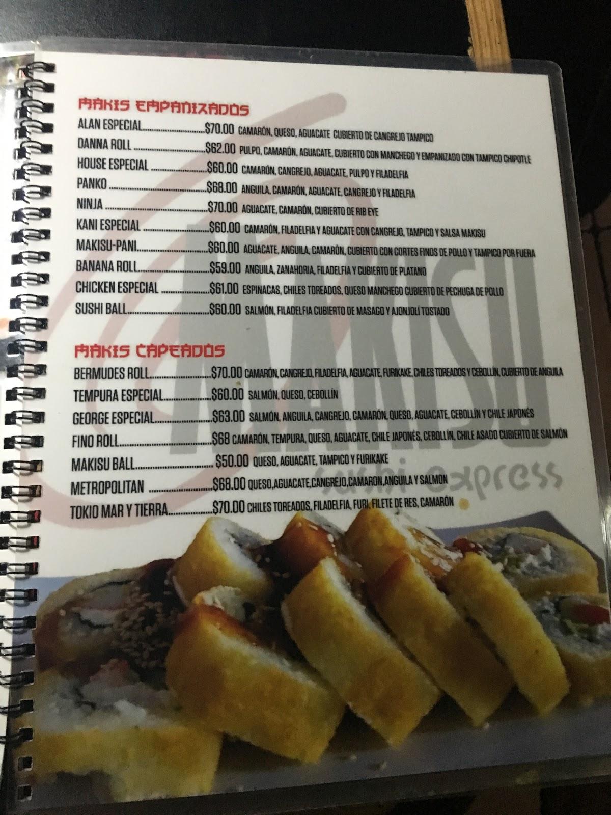 Carta del restaurante Makisu, Ciudad Juarez, C. Valle del Sol 11609 ...