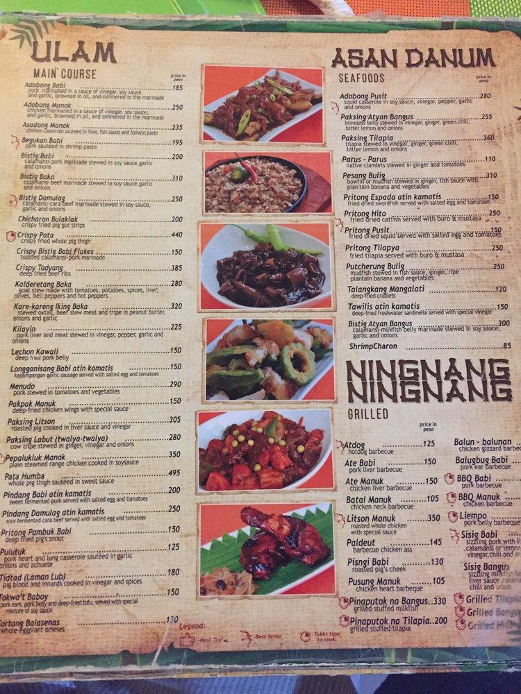 Menu at Matam Ih, Mabalacat