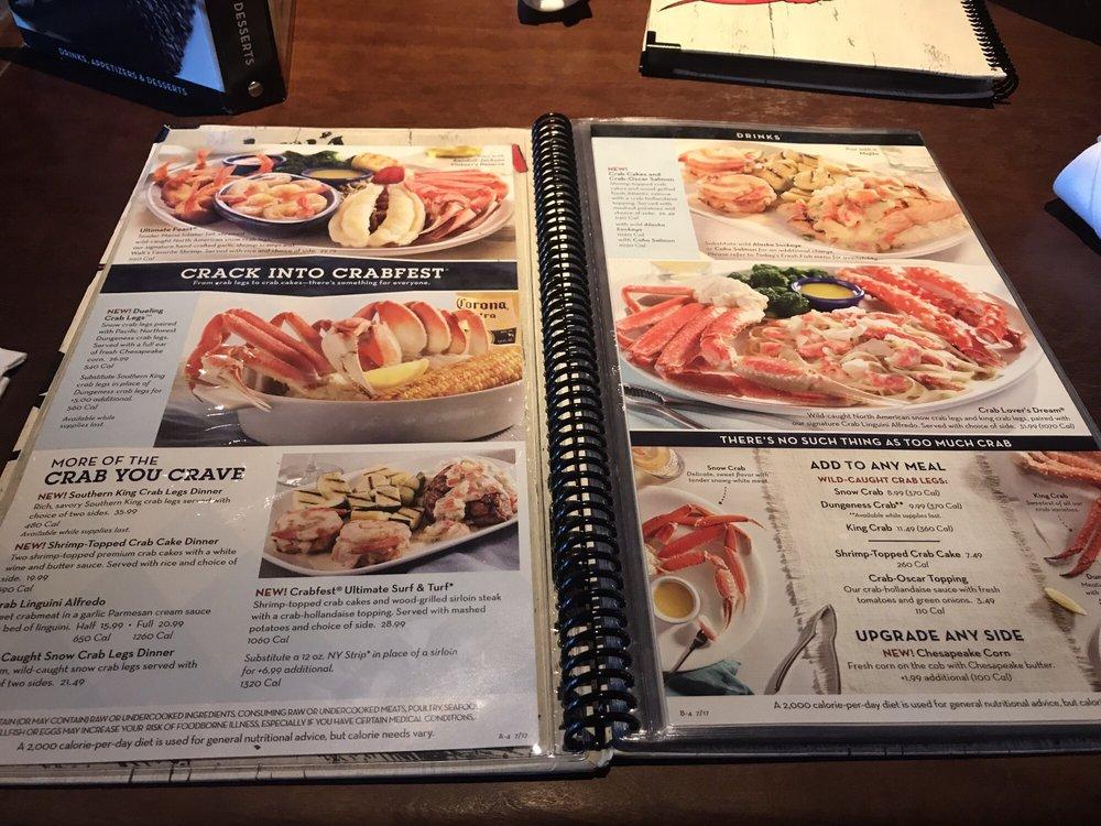 Menu at Red Lobster restaurant, North Haven, 320 Universal Dr N