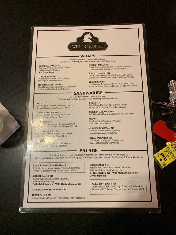 Menu at The White Horse Restaurant & Bar, St. Cloud, 809 W St Germain St