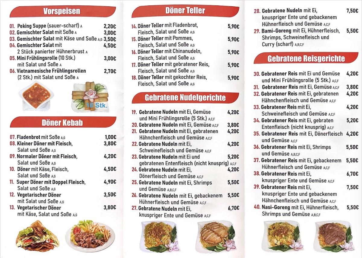 Speisekarte von Asia Imbiss & Döner Vang pub & Bar, Altenburg