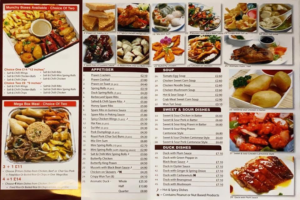 Carta del restaurante Ho's Kitchen Whitburn, Reino Unido