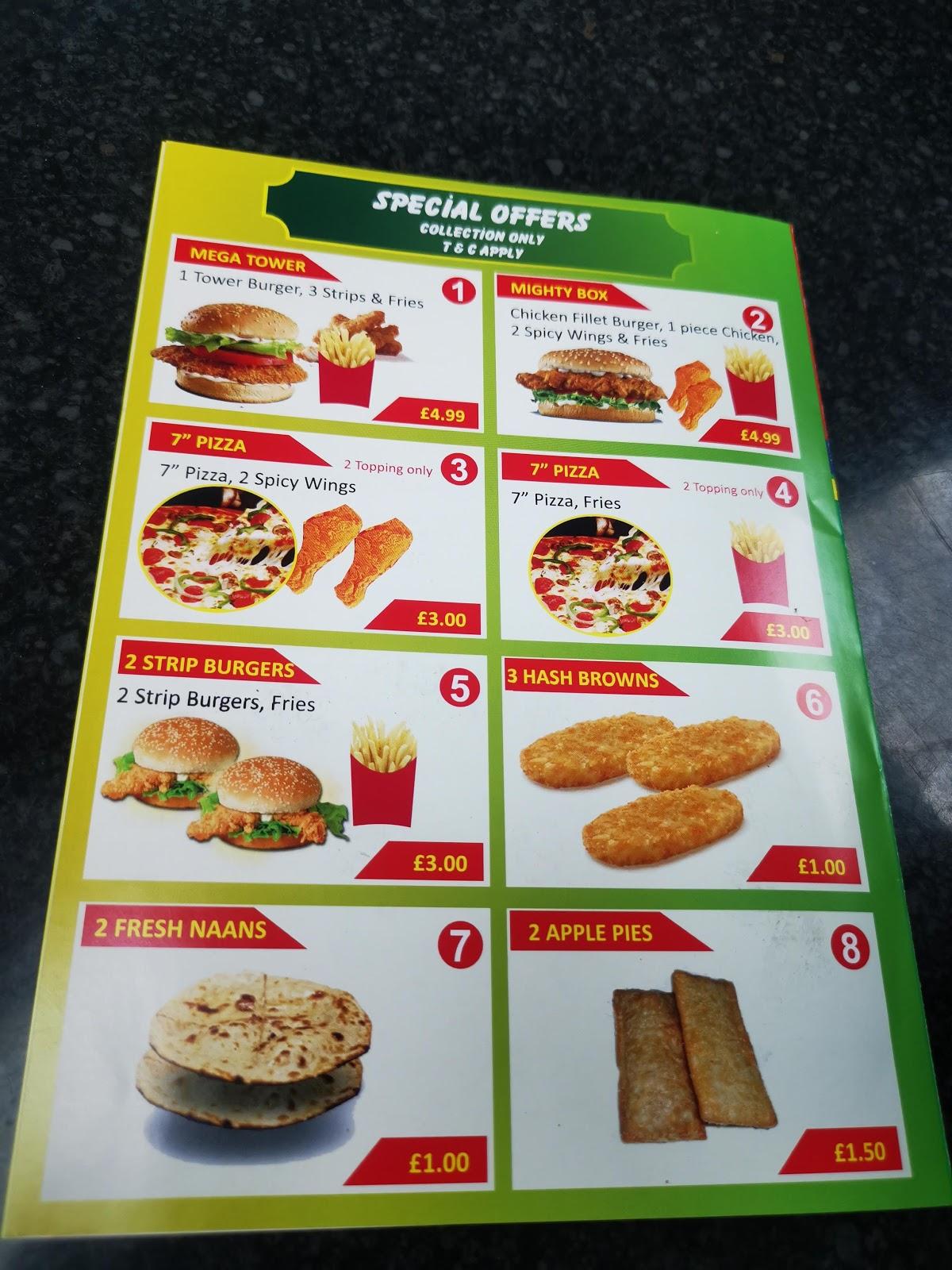 Menu at Big Boyz restaurant, London, 211 W Hendon Broadway