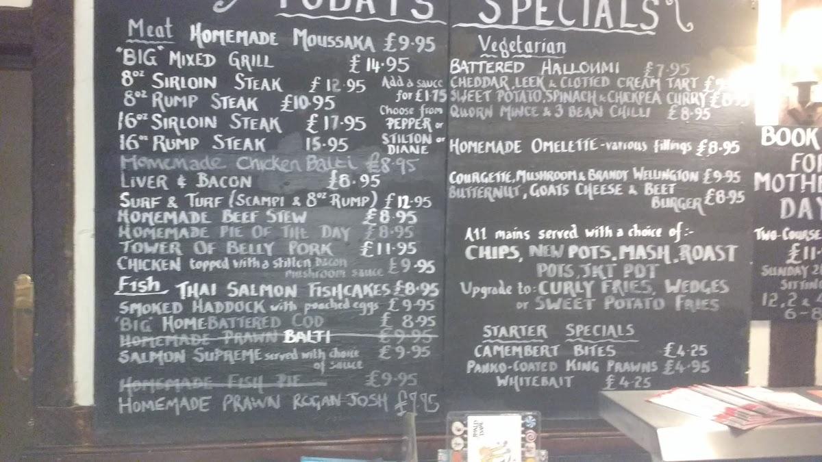 Menu at Blue Bell pub & bar, Worcester