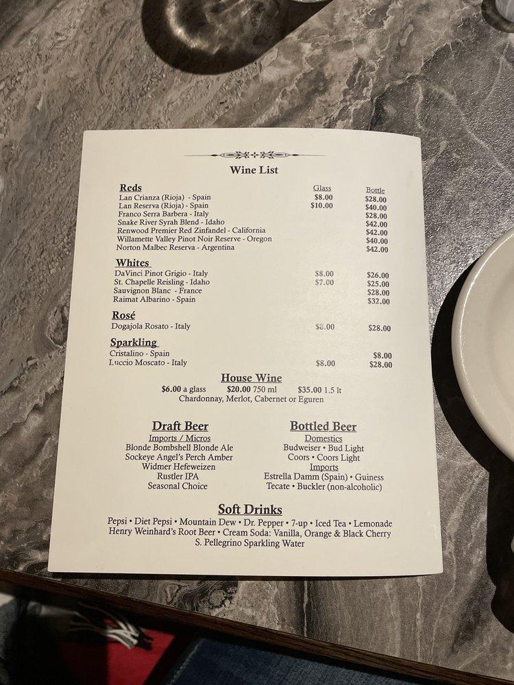 Menu at Epi's A Basque Restaurant, Meridian
