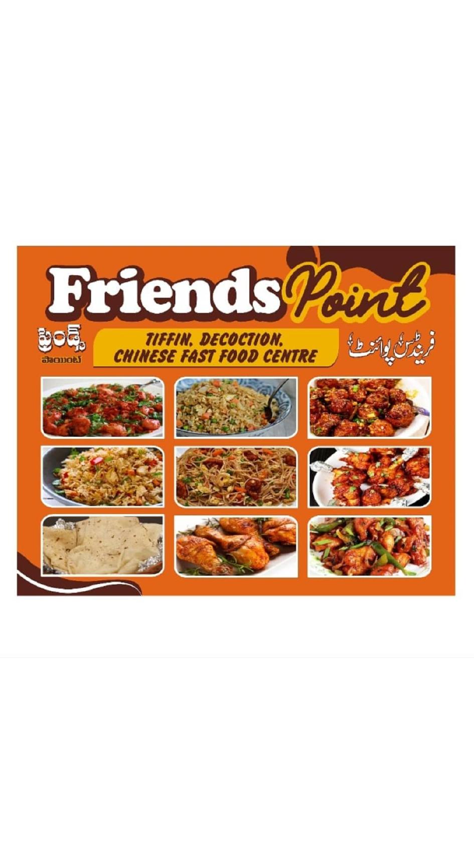 Menu at Friend's point fast food and tiffen, Hyderabad