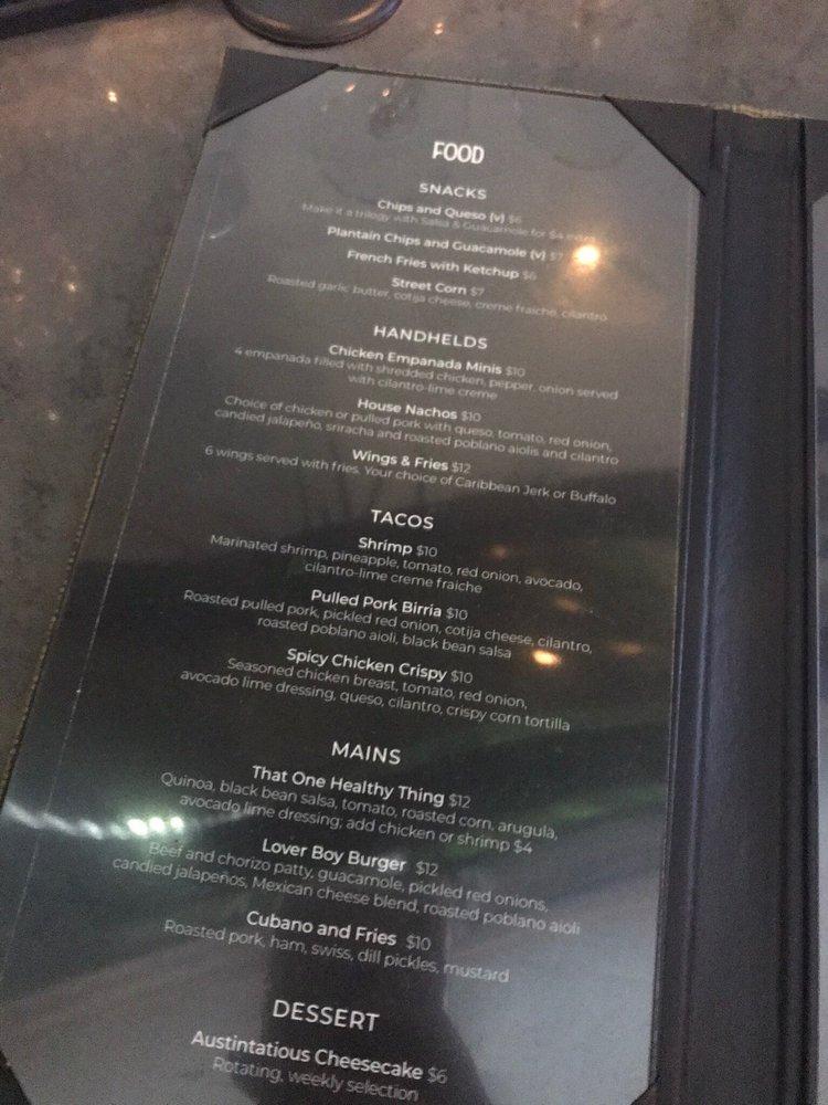 Menu at Idle Hands pub & bar, Houston