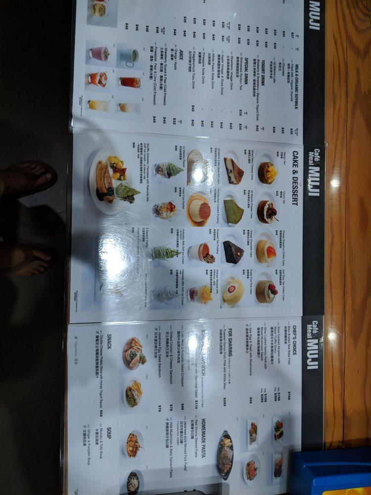 Menu at Cafe & Meal Muji Olympian City, Hong Kong