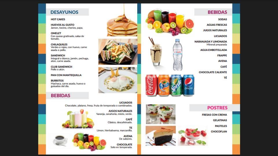 Menu at La Barra, Tijuana, Swap meet Lázaro Cárdenas