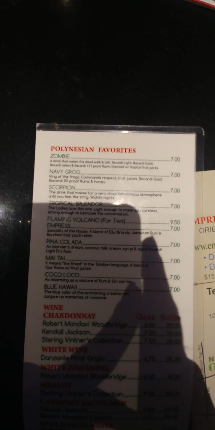 Menu at Empress of China Valley Ranch restaurant, Irving, N MacArthur Blvd