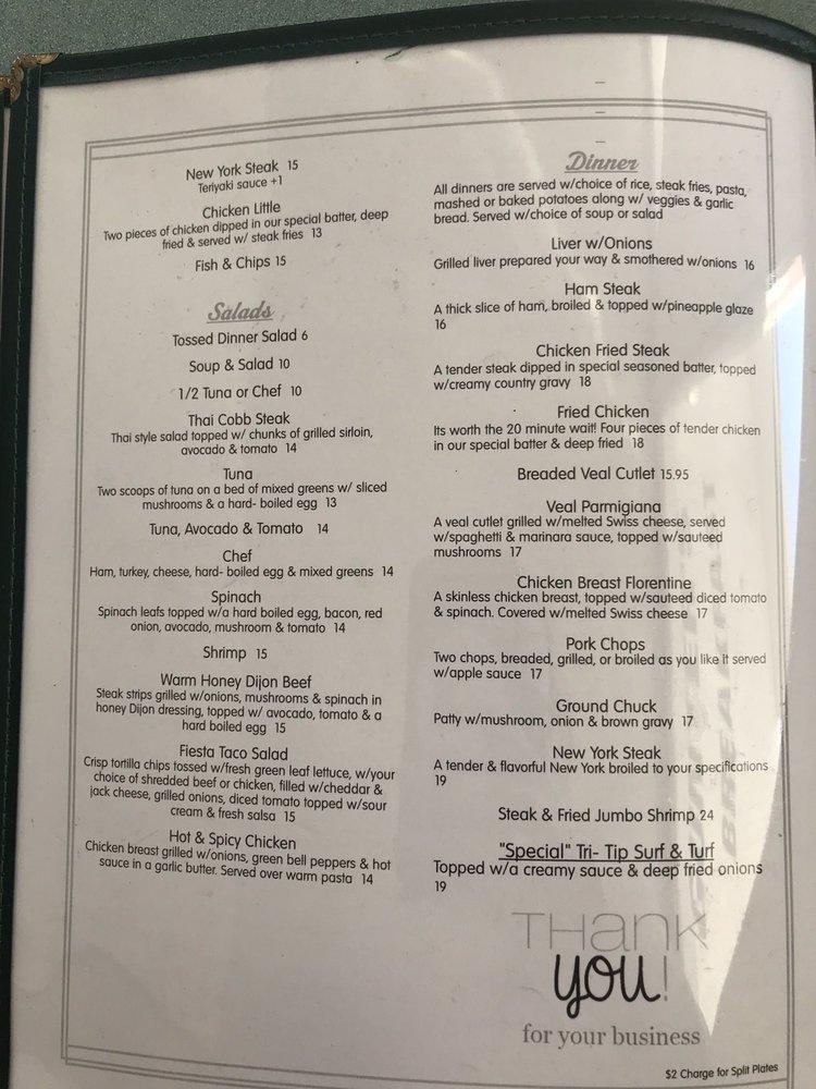 Menu at Gunter's Restaurant, South San Francisco