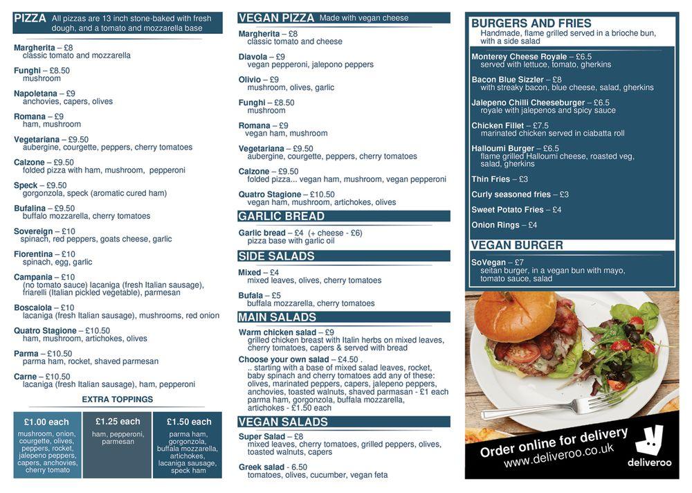 Menu at Royal Sovereign pub & bar, London, The Royal Sovereign