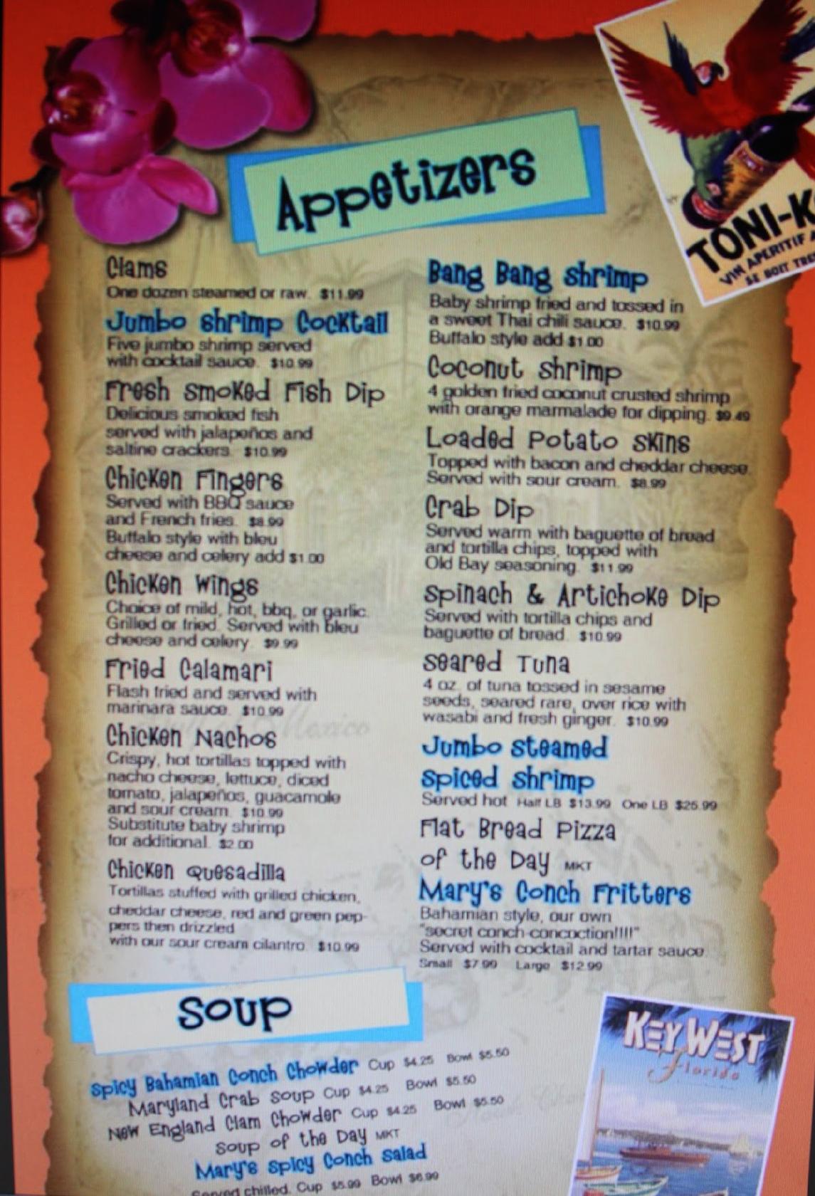 Menu at Two Georges Waterfront Grille pub & bar, Boynton Beach, 728 ...