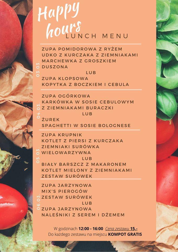 Menu at Cymes, Dzialdowo