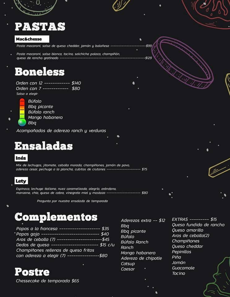 Menu at Volcano Grill Mx restaurant, Tampico