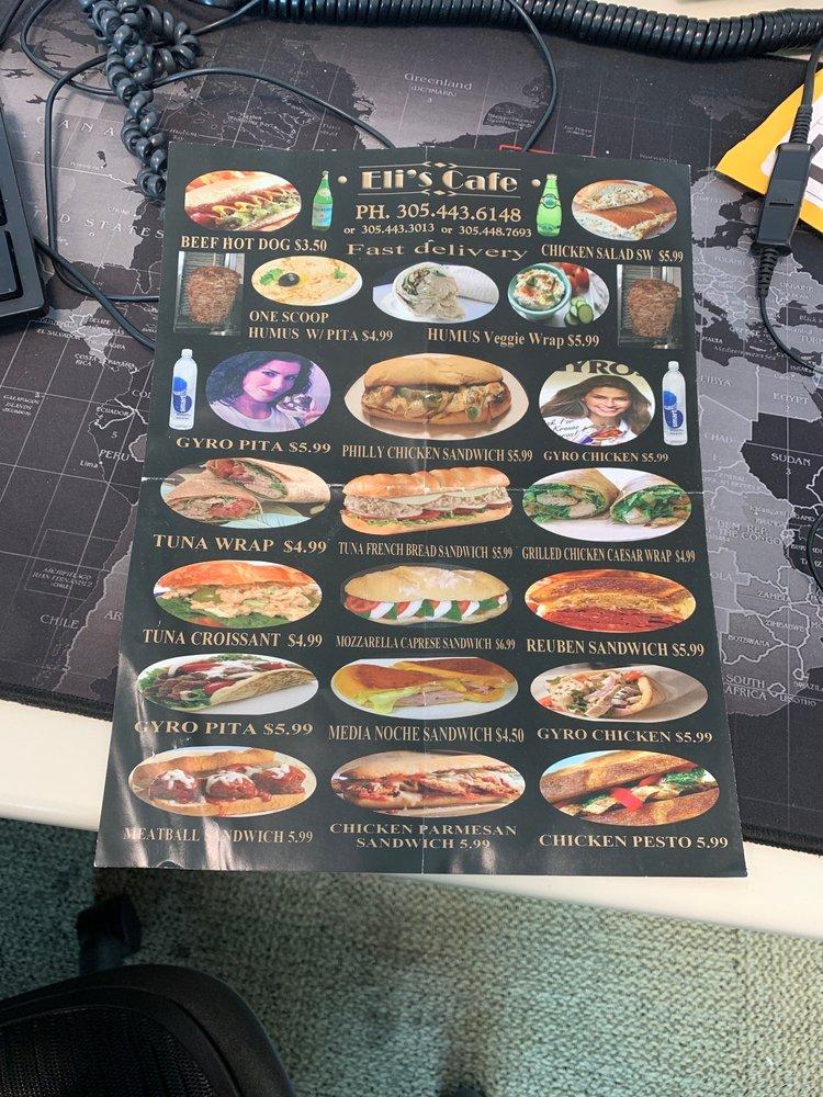 Menu at Eli's Cafe, Miami, S Le Jeune Rd