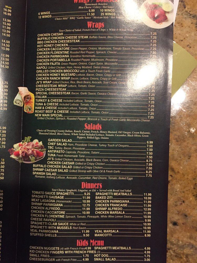 Menu at Jv's Pizza & Mexican Restaurant, Pleasantville