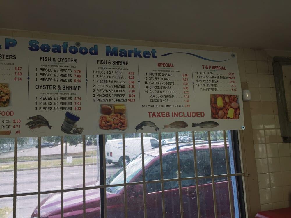Carta del restaurante T.P. Seafood, Houston