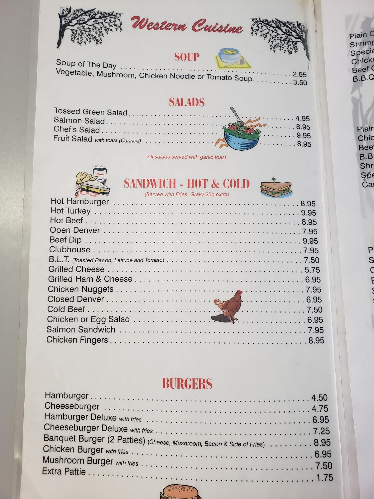 Menu at Alix-Gator Inn restaurant, Alix