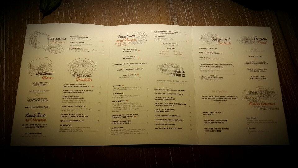 Menu at Lattice Wisma Metropolitan 1 cafe, Jakarta
