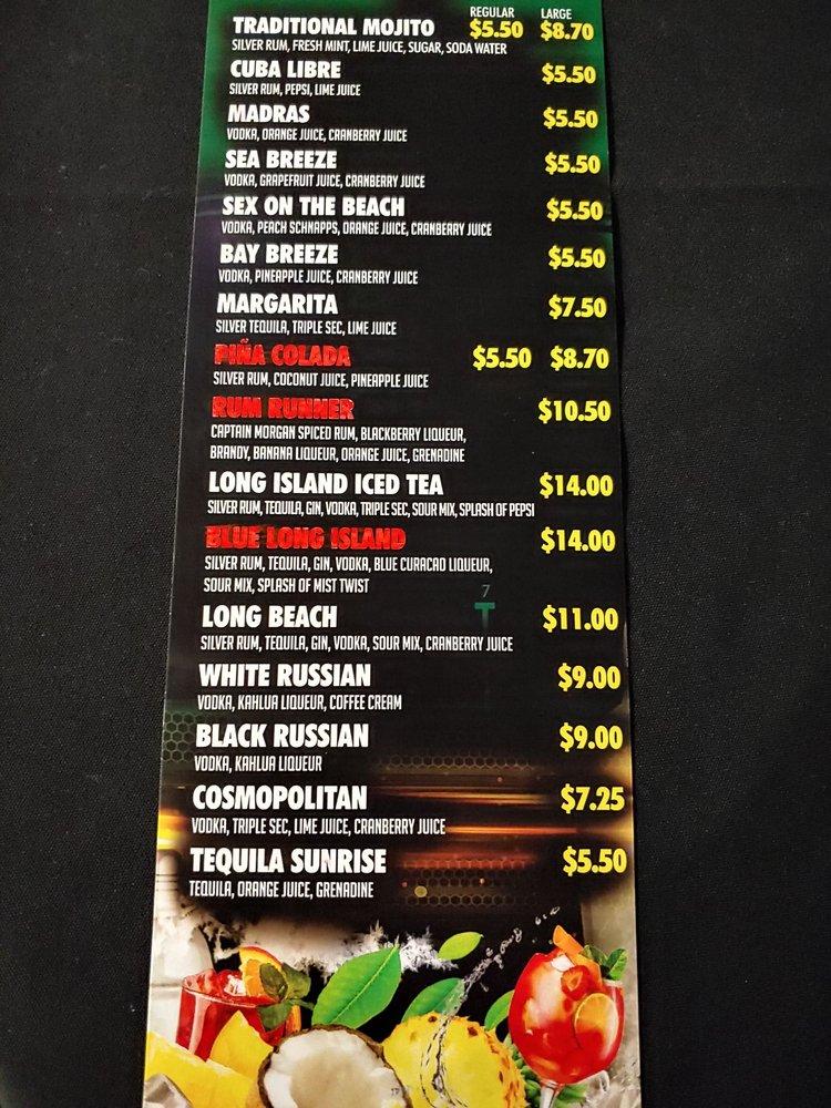 Menu at The Jai pub & bar, Miami