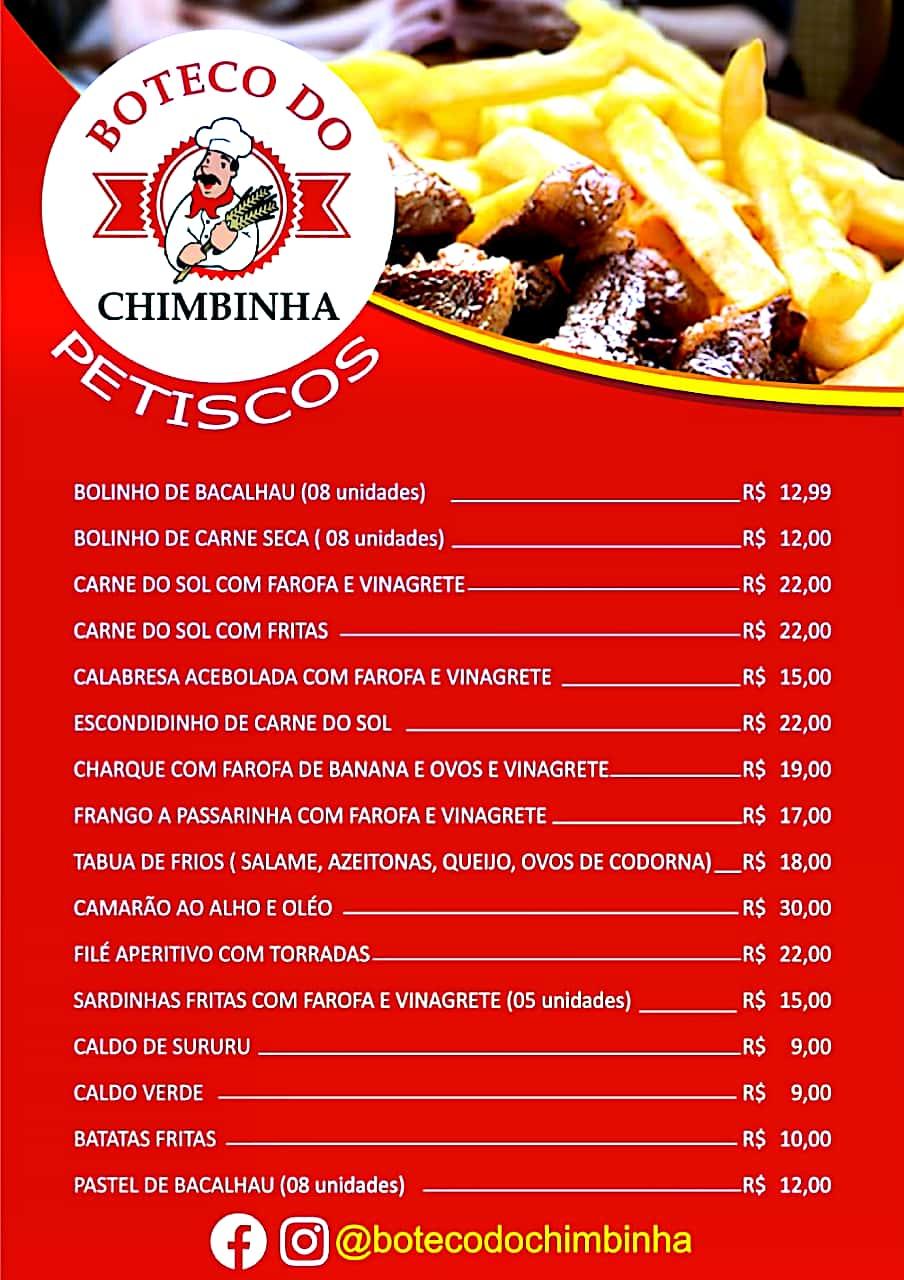 Menu em Boteco do Chimbinha pub & Bar, Salvador