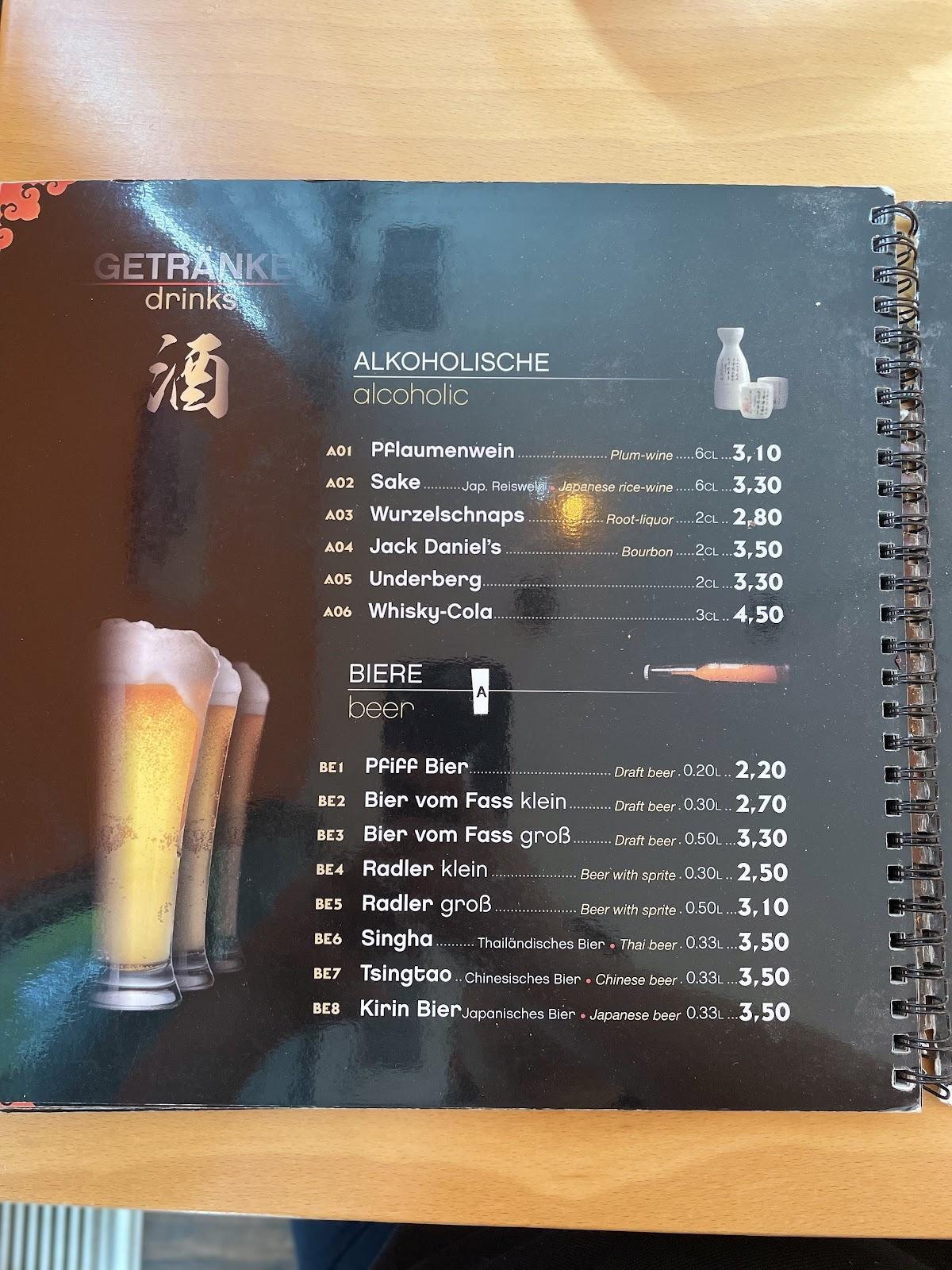Speisekarte von Mr. Wu restaurant, Villach