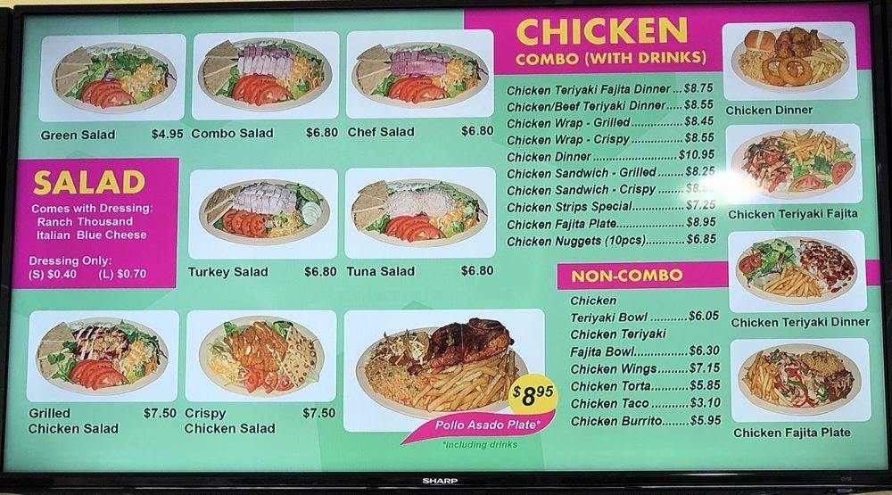 Menu at Tom's Jr. Burger fast food, Los Angeles, Daly St # 108