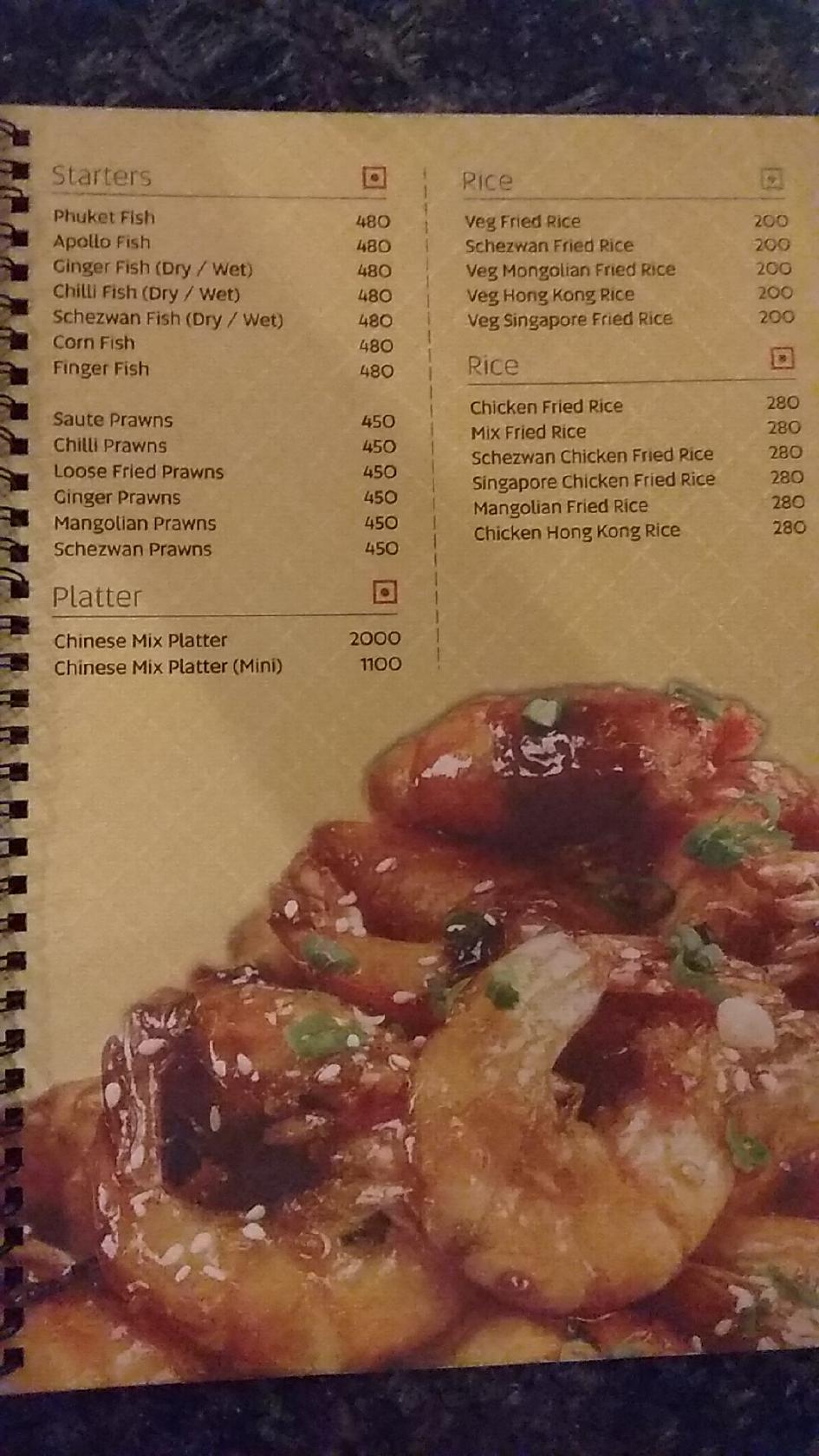 Menu at Meraj's Palm Arabiana, Gandiguda