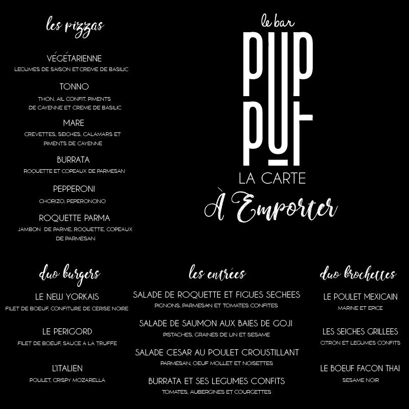 Menu au Pupput le bar, Mrezga