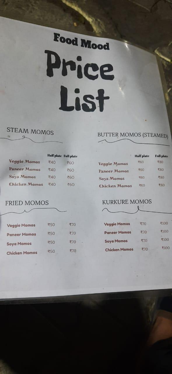 Menu at FOOD MOOD, New Delhi, opposite RBL bank c-85