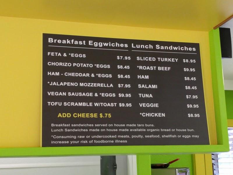 Menu at Passion Bakery Cafe, Kapaa
