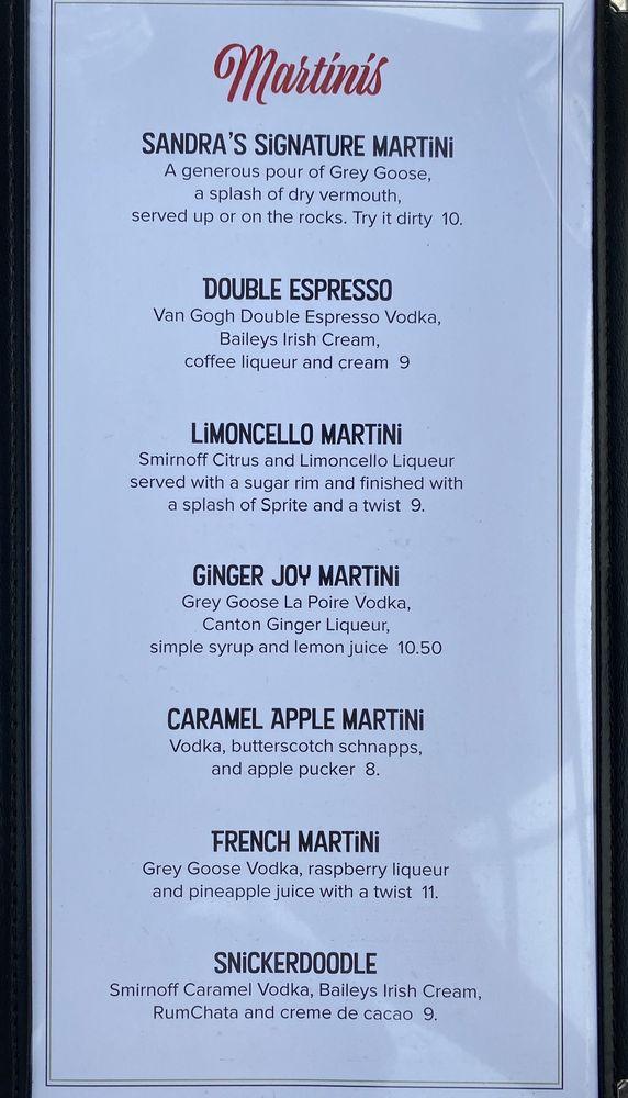 Menu at Sandra's on the Park pizzeria, Hales Corners