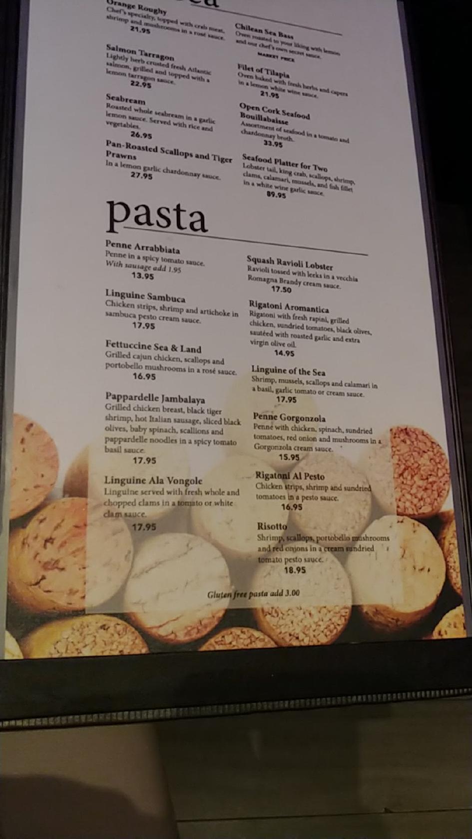 Menu at The Open Cork Restaurant & Lounge, Mississauga
