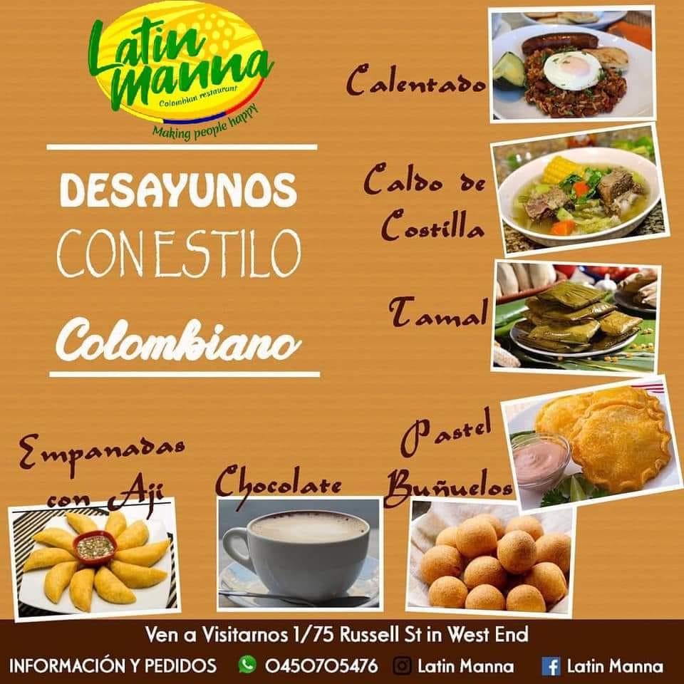 Menu at Latin mana restaurant, Brisbane City