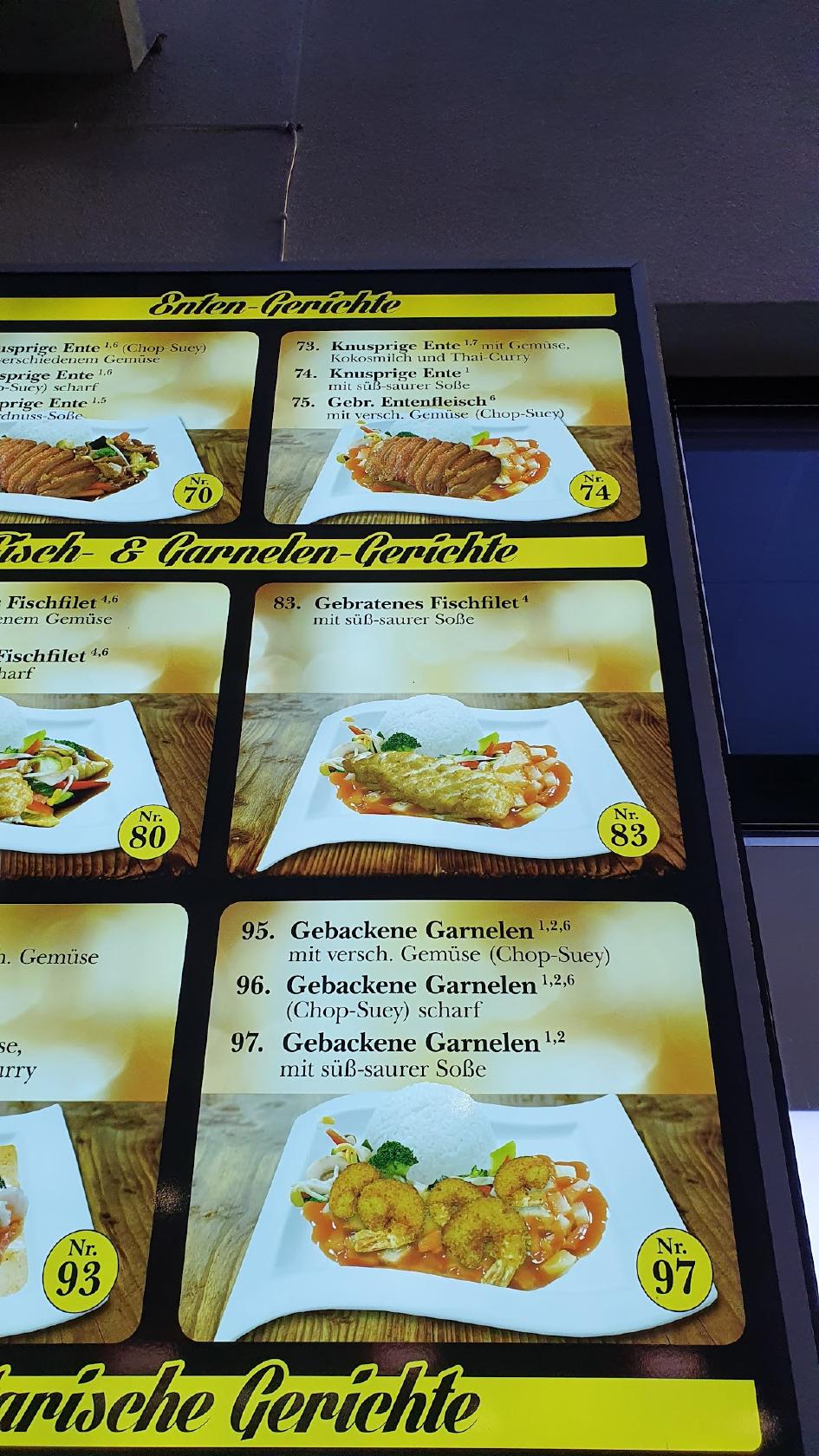 Menu at May May restaurant, Magdeburg