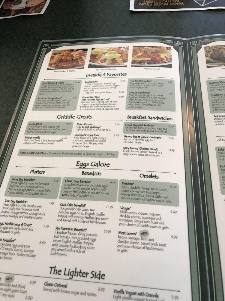 Menu at Metro Diner restaurant, Cape Coral