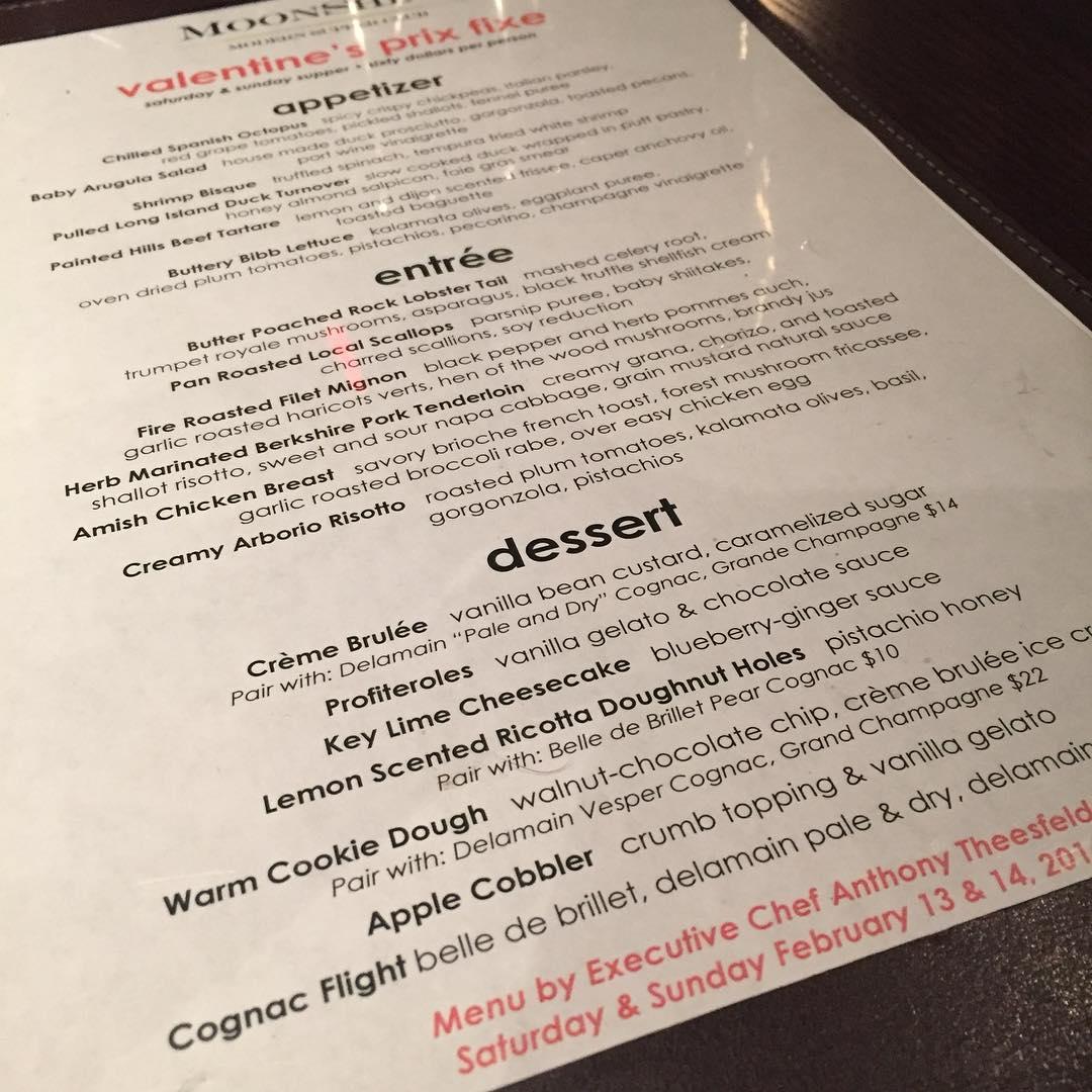 Menu at MoonShine Modern Supper Club, Springfield Township