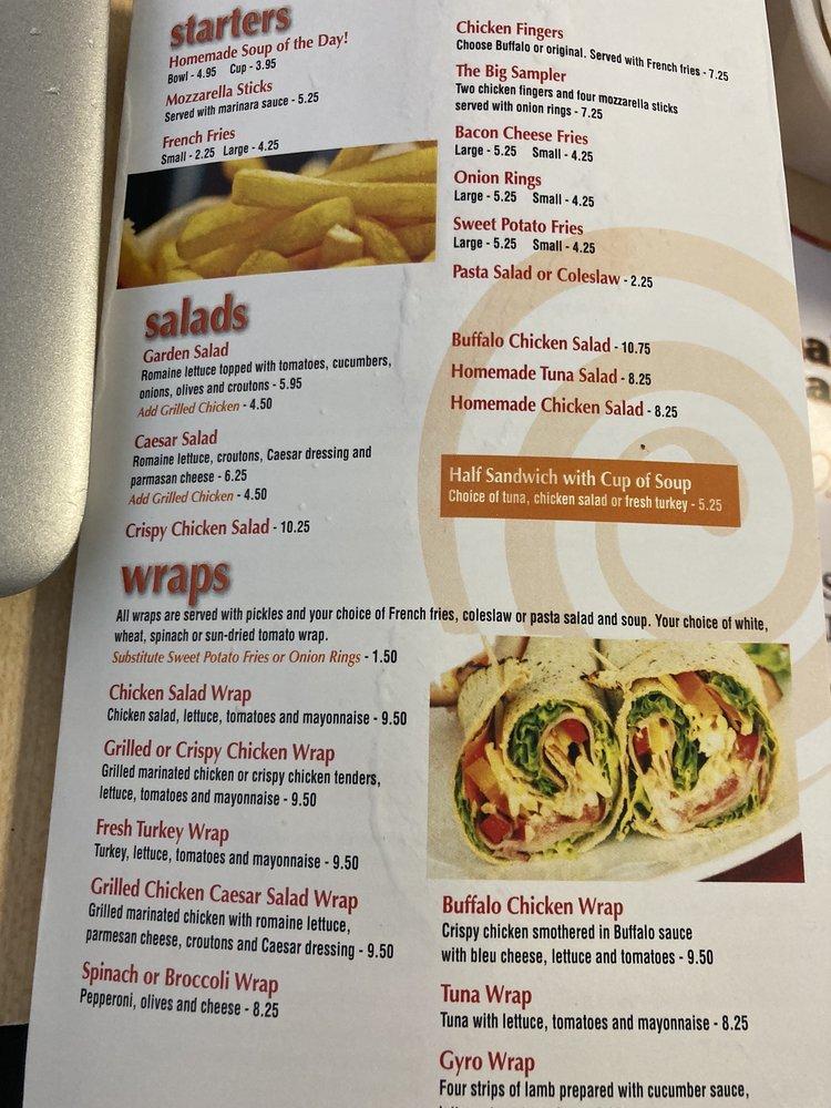 Menu at Athena's Breakfast and Lunch restaurant, Cranston
