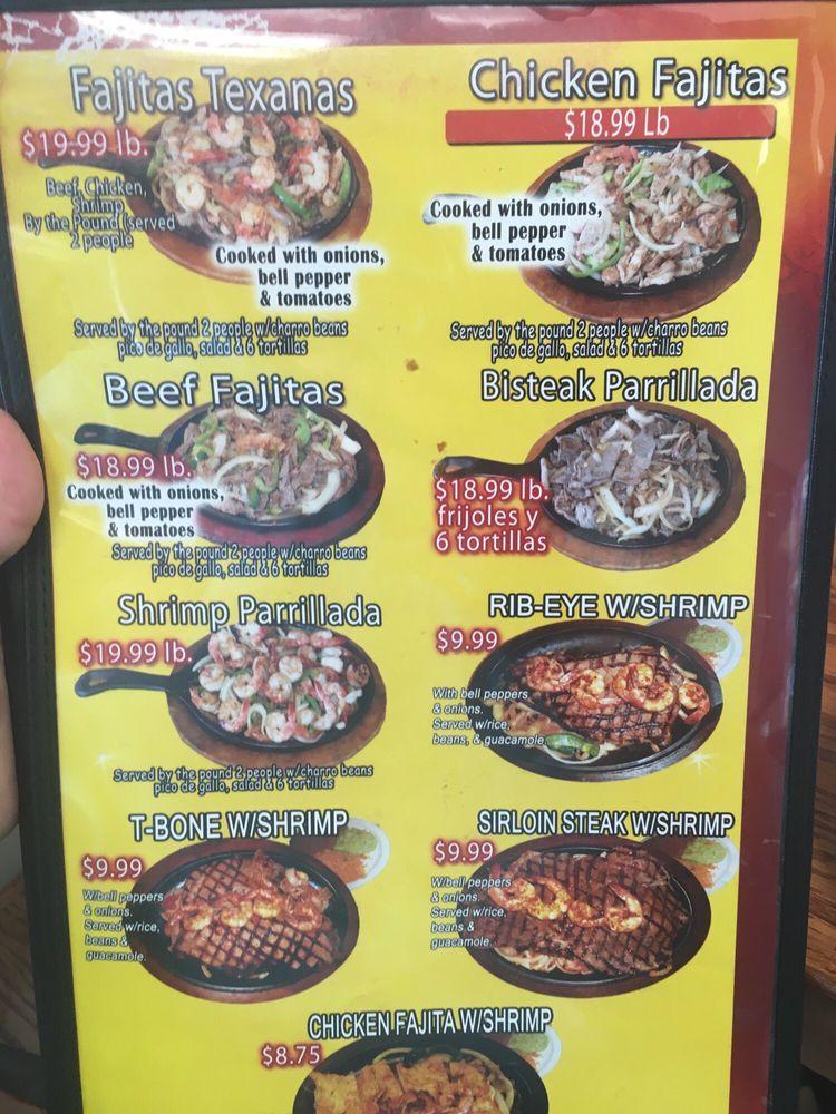 Menu at La Parrilla Mexican Restaurant, San Antonio, Tezel Rd