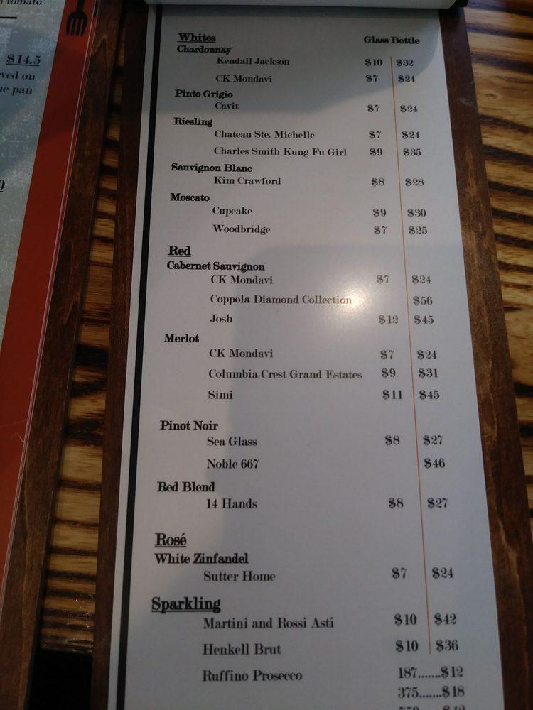 Menu at Pearl City Hops pub & bar, Jamestown