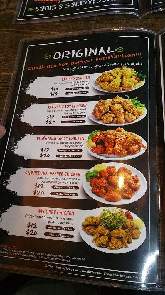 Menu at Choong Man Chicken restaurant, Duluth