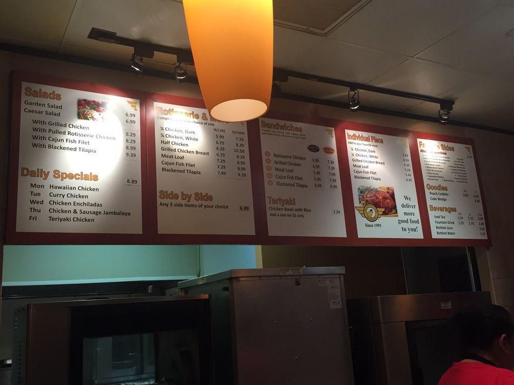 Menu at Chicken Etcetera fast food, Houston, Two Shell Plaza