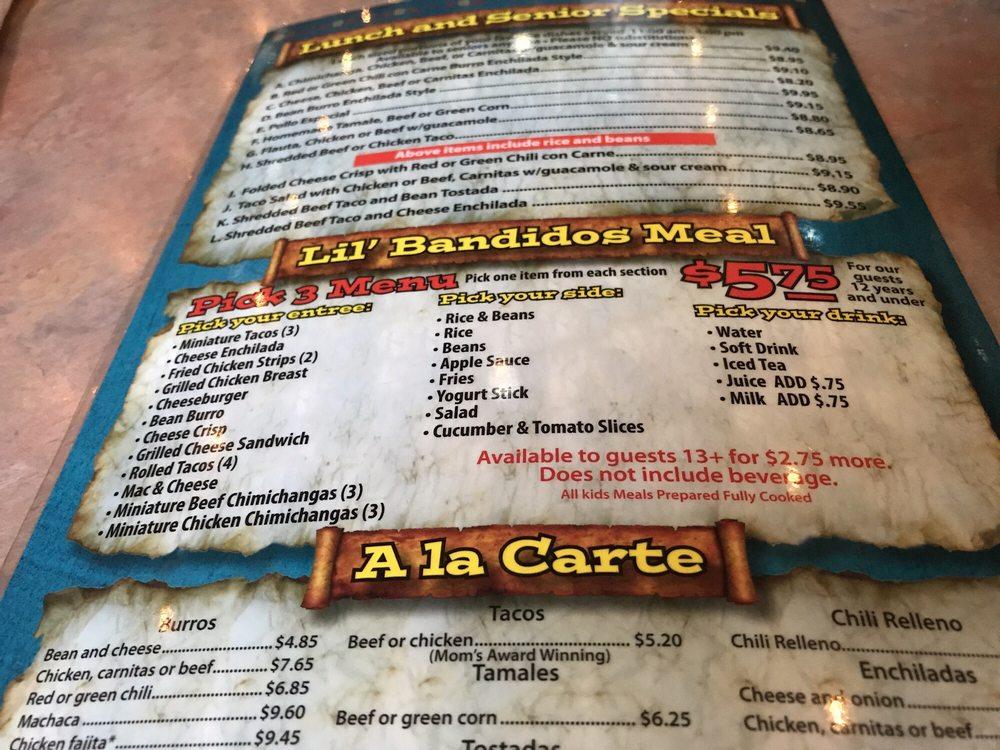 Menu at Manuel's Mexican Restaurant & Cantina | Tempe, Tempe, E ...