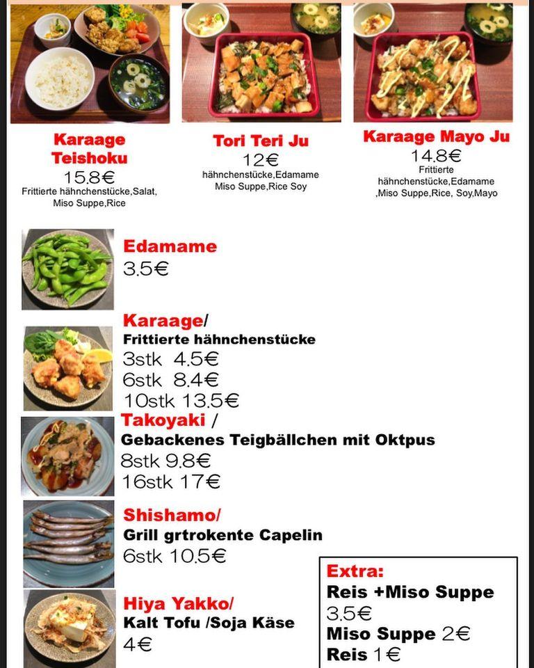Menu at Matcha Café Wakaba cafe, Düsseldorf