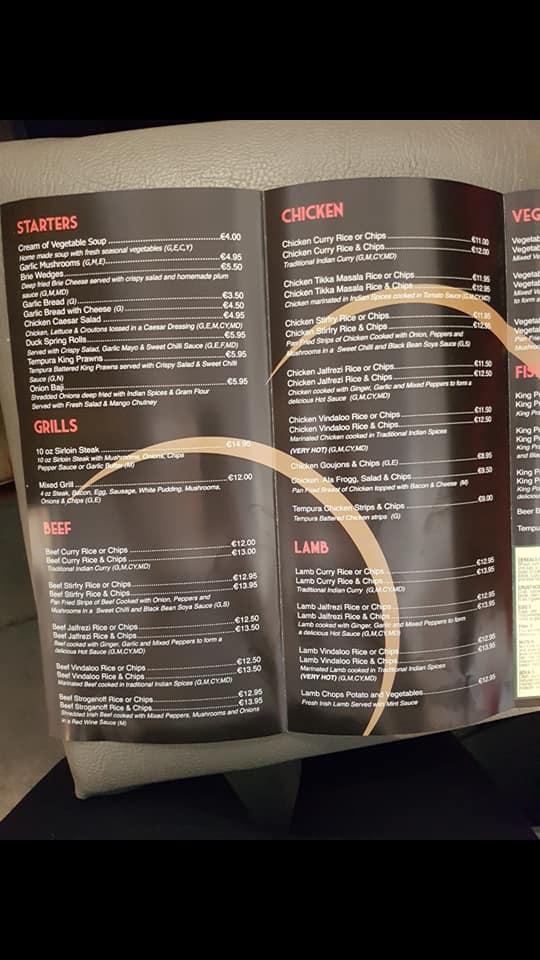 Menu at THE HOLY GRAIL Restaurant, Tapas & Cocktail Bar, Enniscorthy ...