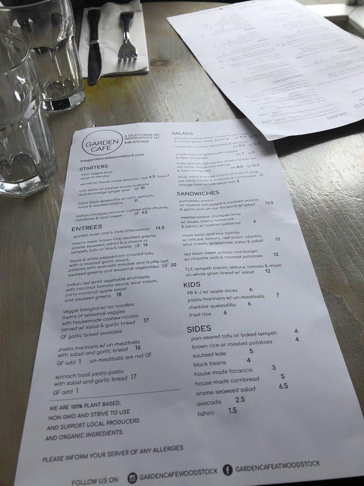 Menu at Garden Cafe Woodstock, Woodstock