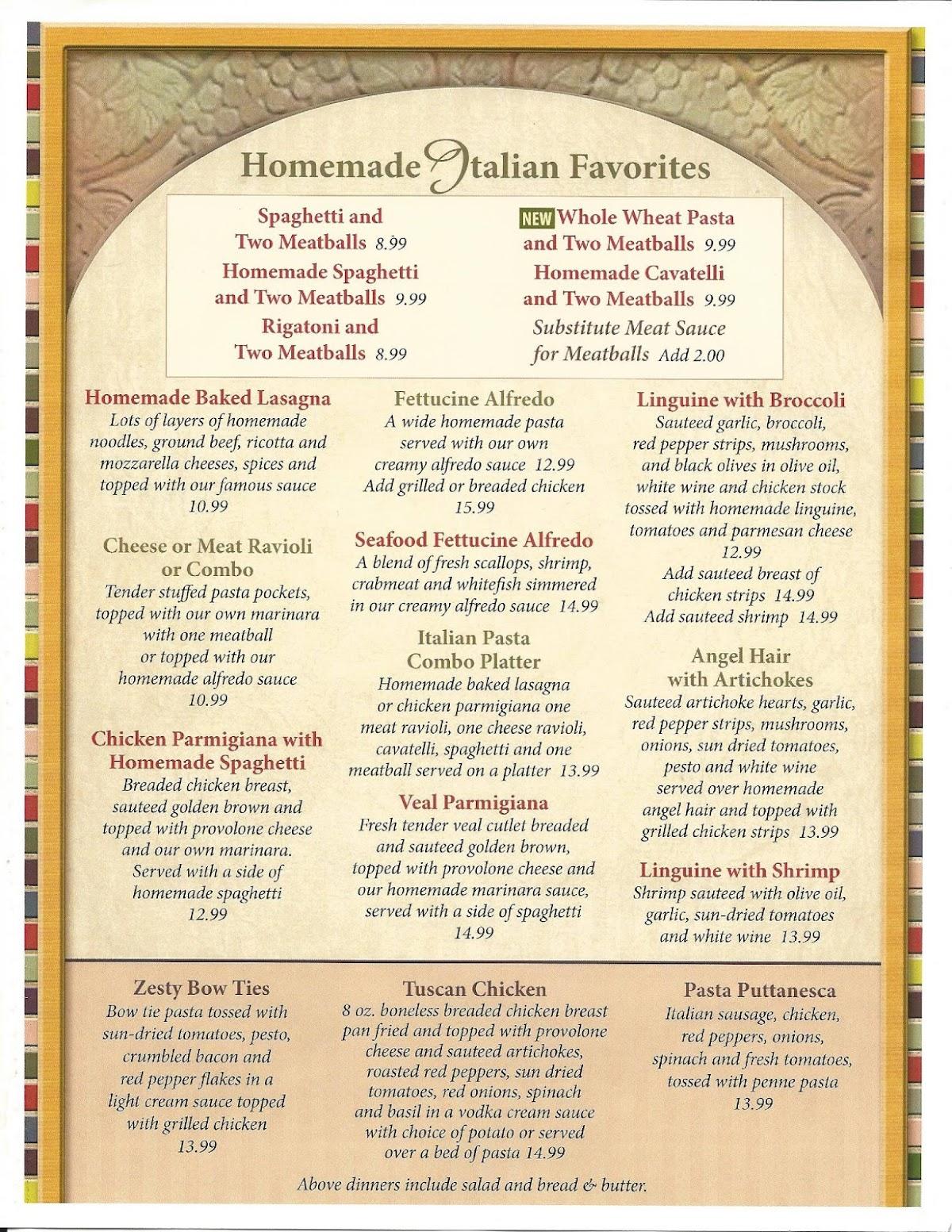 Menu at Lakeway Restaurant, Ashtabula