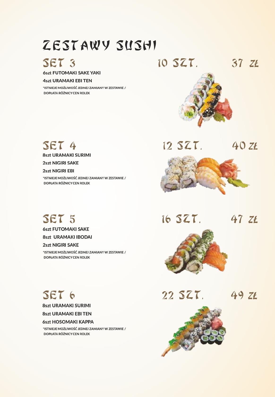 Menu at Sushi House Nowy Targ restaurant, Nowy Targ