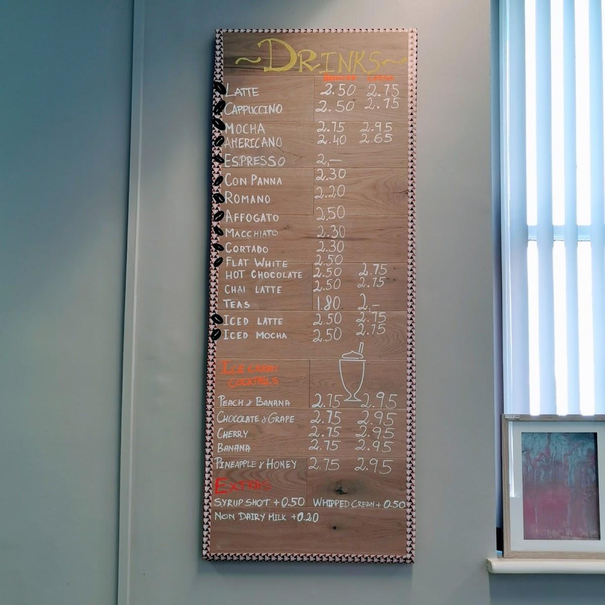 Menu at Cafe Liza, Bradford